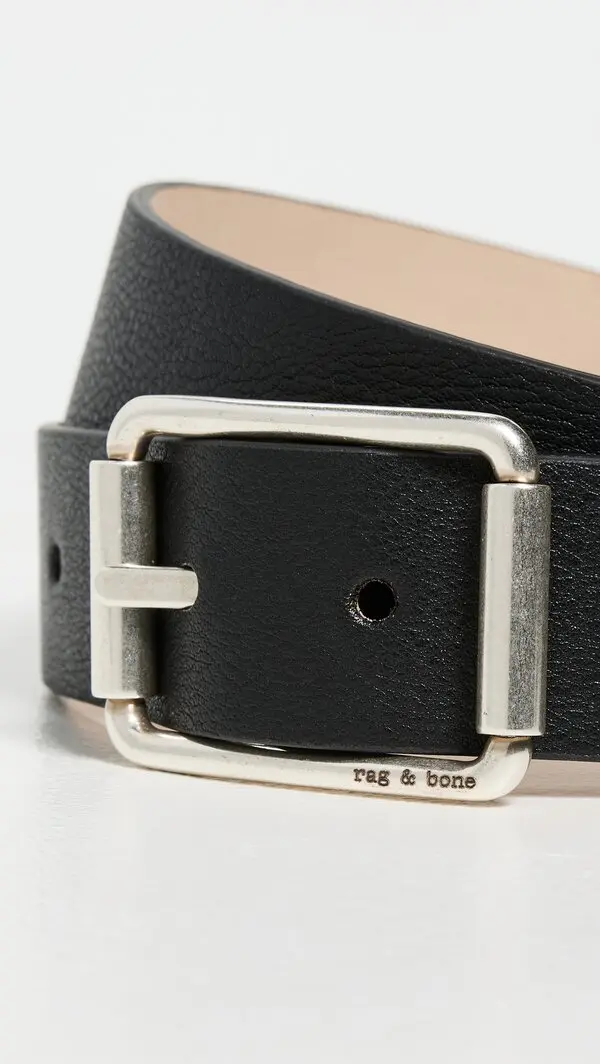 Rag & Bone Evan Leather Belt - Black