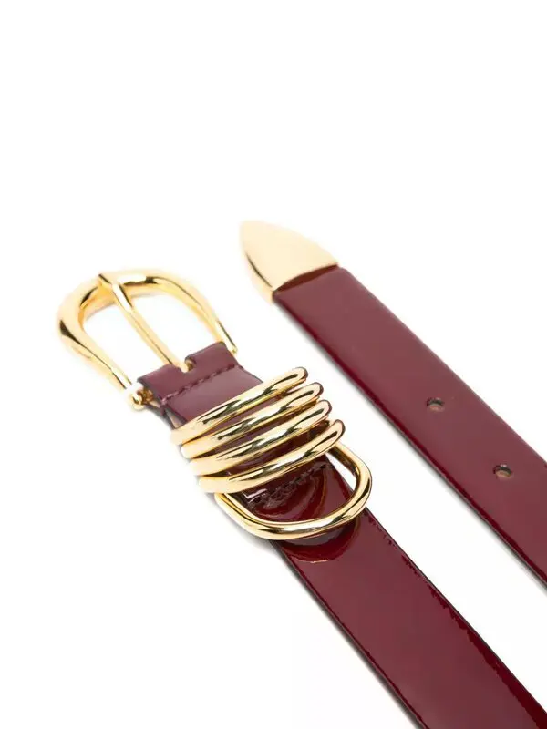 DEHANCHE Hollyhock Leather Belt - Red