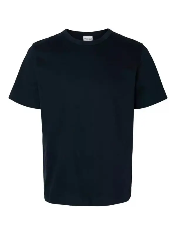 SELECTED Crew-neck T-shirt - Black