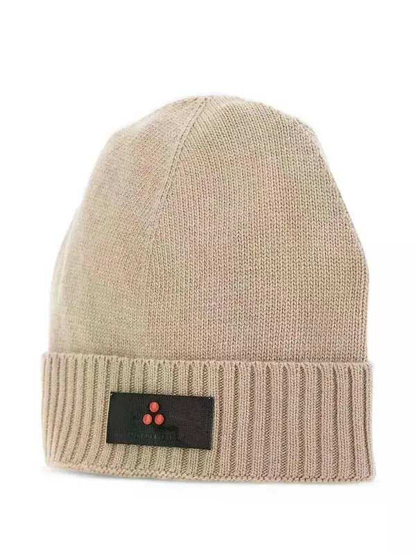 Peuterey Logo Beanie - Neutrals
