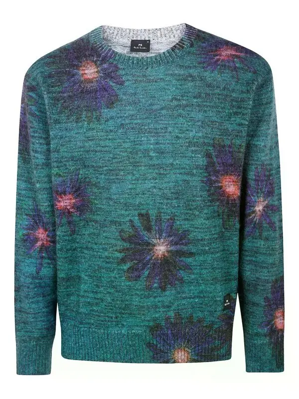 Paul Smith Floral-print Crew Neck Sweater