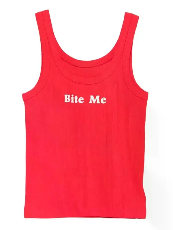 MARKGONG Slogan-embroidered Tank Top
