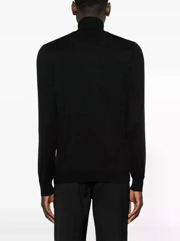 GIUUNO Roll-neck Sweater - Black