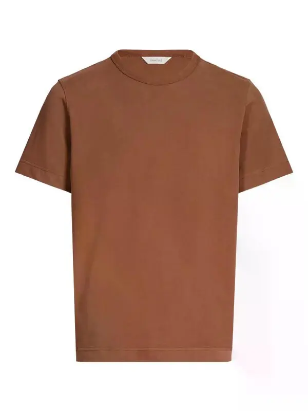 SELECTED Cotton T-shirt - Brown