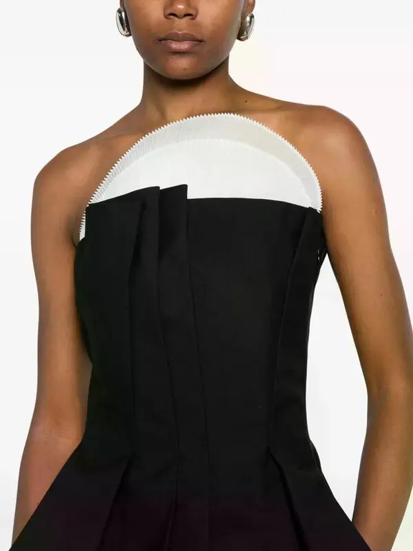 RÓHE Pleated Bustier Top