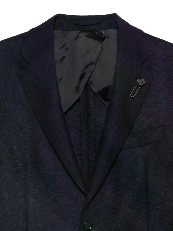 LARDINI Virgin Wool Single-breasted Blazer