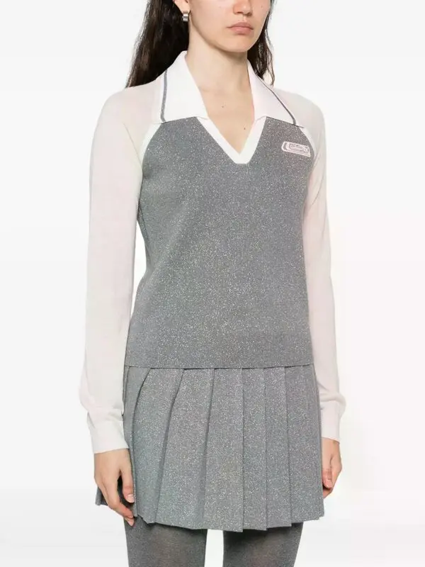 Casablanca Tennis Long-sleeved Polo Top