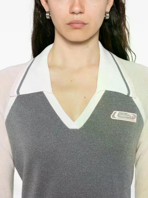 Casablanca Tennis Long-sleeved Polo Top