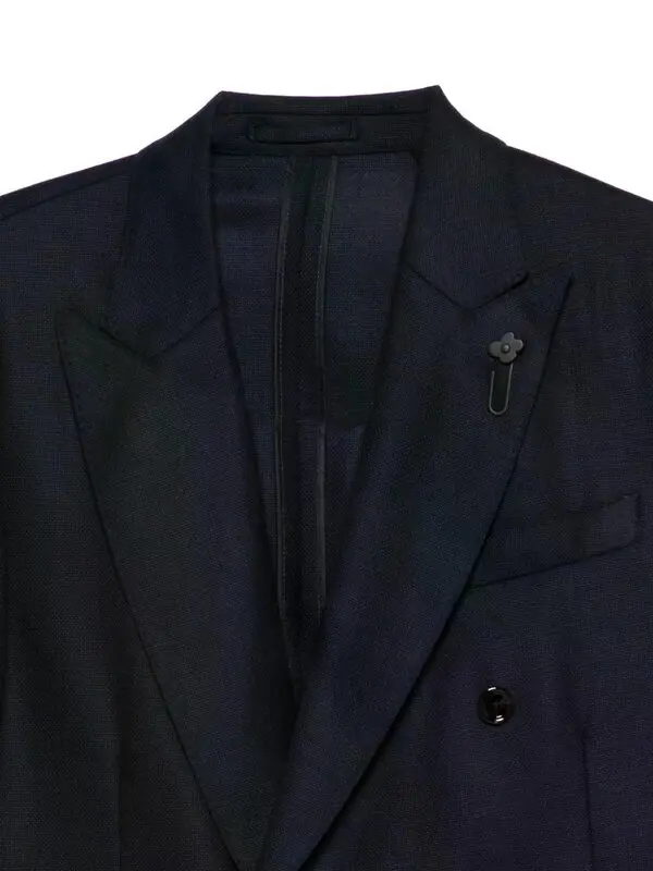 LARDINI Virgin Wool Double-breasted Blazer