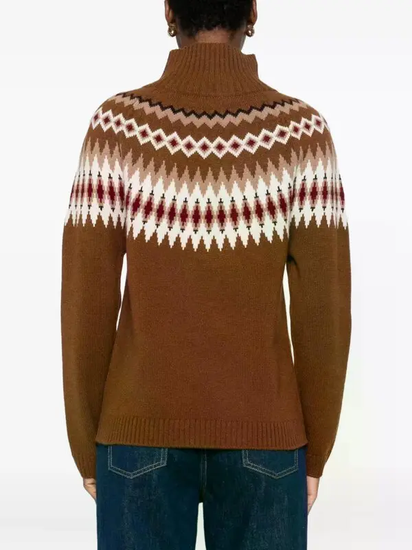 BEYOU Fair Isle High-neck Sweater