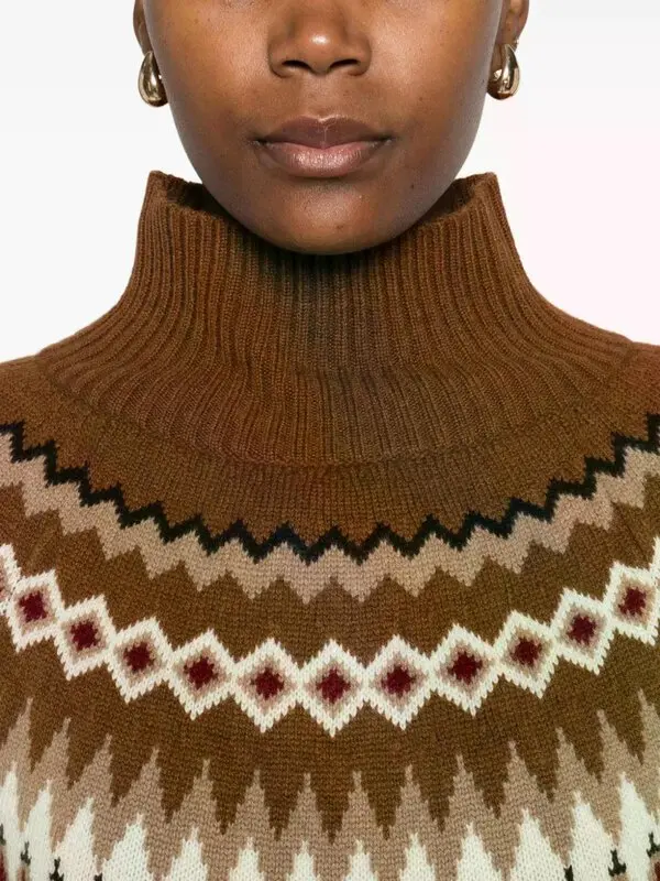 BEYOU Fair Isle High-neck Sweater