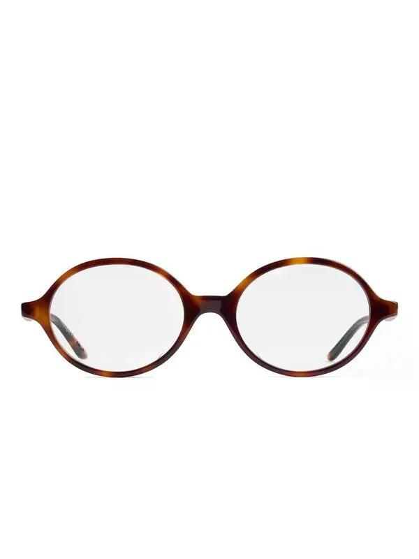 Khaite Oval Frame Eyeglasses - Brown
