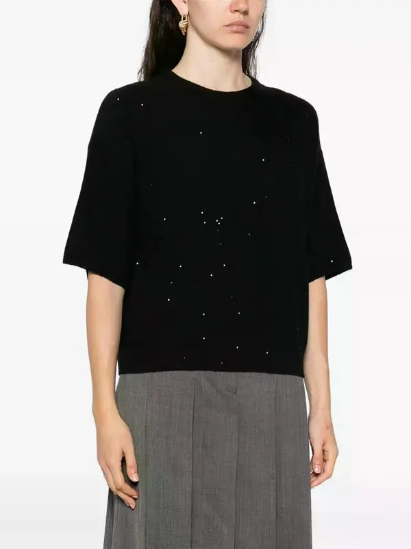 Antonelli Firenze Sequin-embellished Top - Black