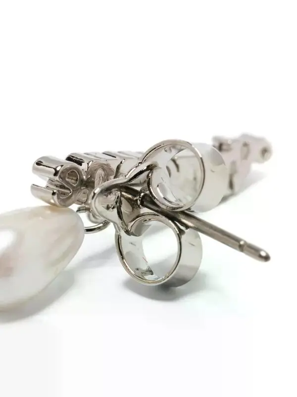 VIVIENNE WESTWOOD Pearl Embellished Drop Earrings - Silver