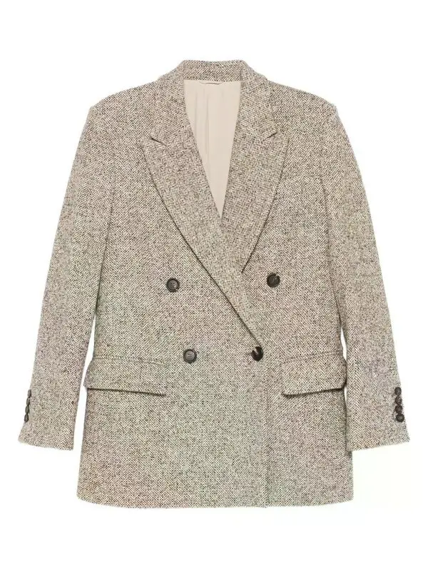 Brunello Cucinelli Double-breasted Tweed Jacket