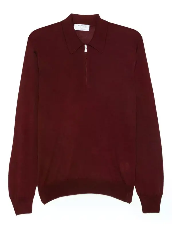 GRAN SASSO Polo-collar Half-zip Sweater