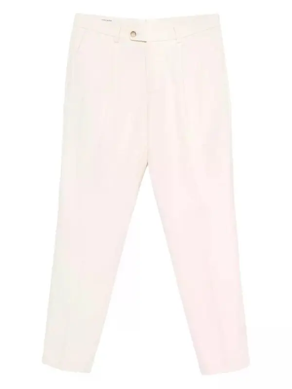 GRAN SASSO Pleated Cotton Trousers