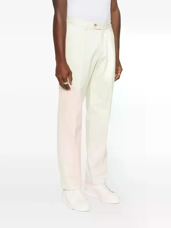 GRAN SASSO Pleated Cotton Trousers