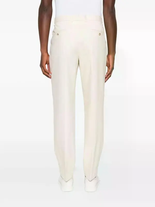 GRAN SASSO Pleated Cotton Trousers
