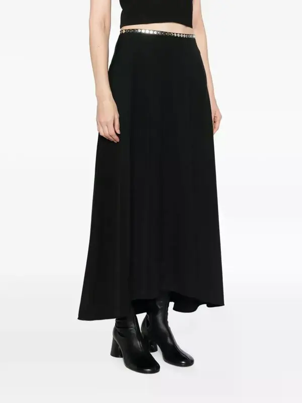 JIL SANDER Buttoned-waist Skirt - Black