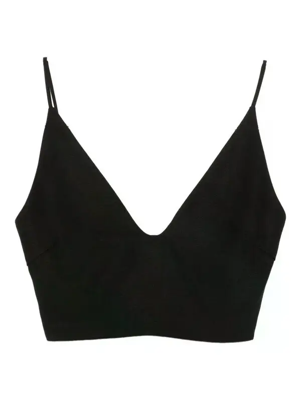 JIL SANDER V-neck Tank Top - Black