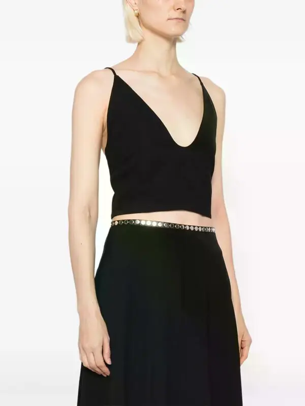 JIL SANDER V-neck Tank Top - Black