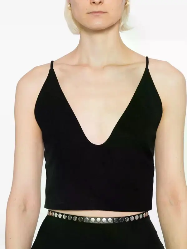 JIL SANDER V-neck Tank Top - Black