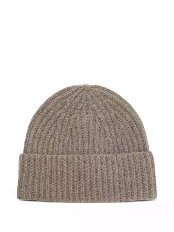 LISA YANG Ribbed-knit Beanie - Brown