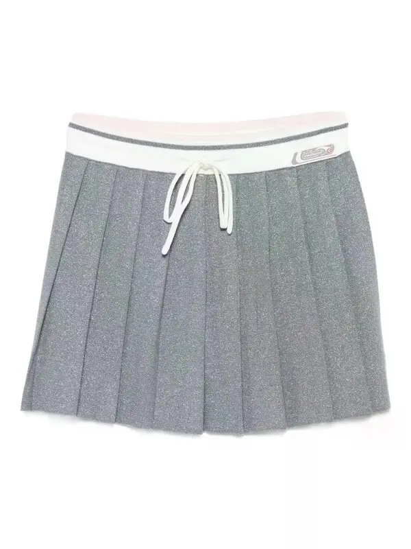 Casablanca Pleated Mini Skirt - Grey