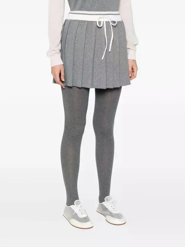 Casablanca Pleated Mini Skirt - Grey