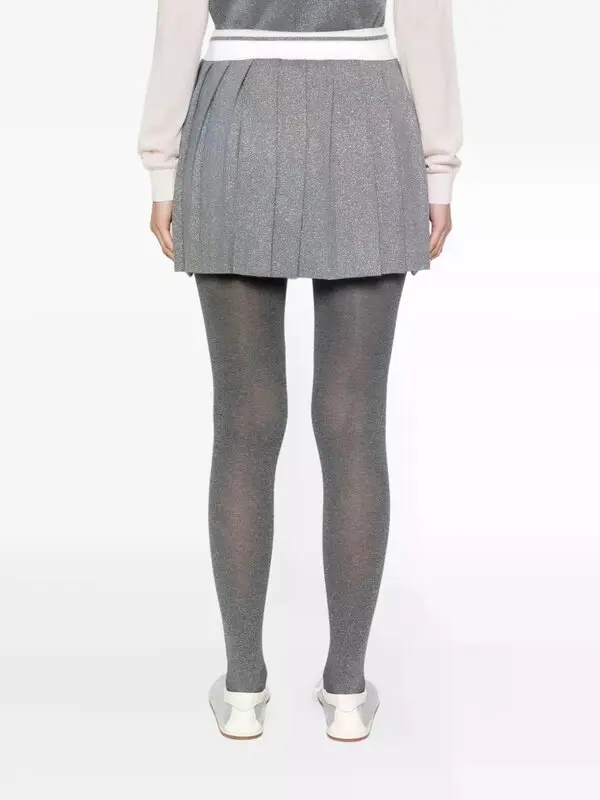 Casablanca Pleated Mini Skirt - Grey