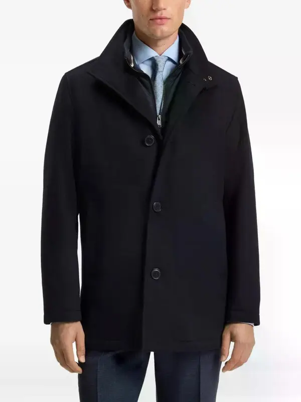 BOSS Wool High-neck Coat