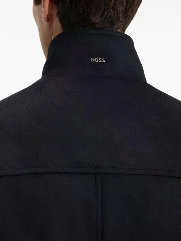 BOSS Wool High-neck Coat