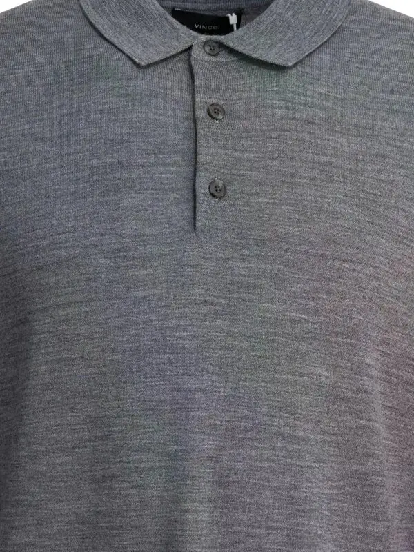 Vince Merino-wool Polo Shirt - Grey