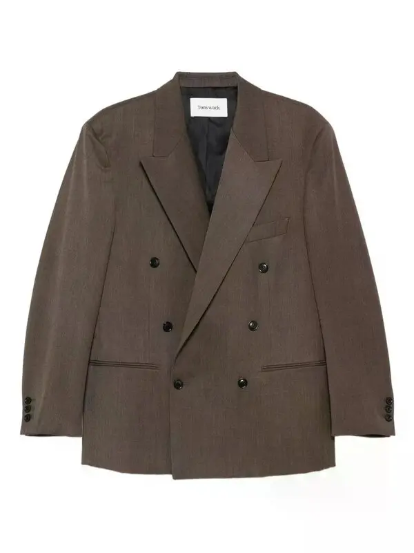 TONYWACK Double-breasted Blazer - Brown