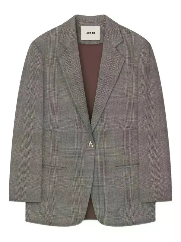 AERON Checked Single-breasted Blazer