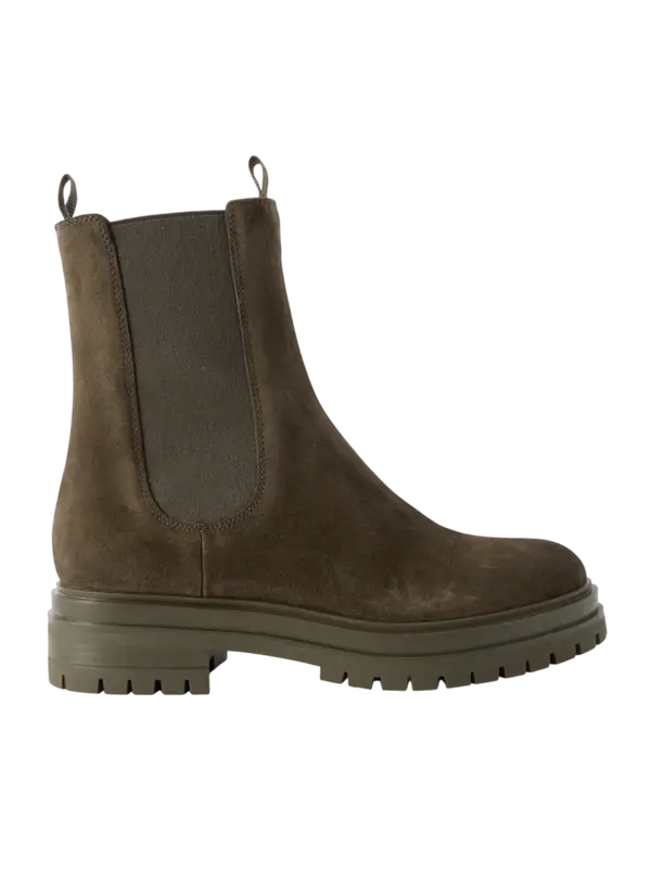 GIANVITO ROSSI Chester Suede Chelsea Boots - Green