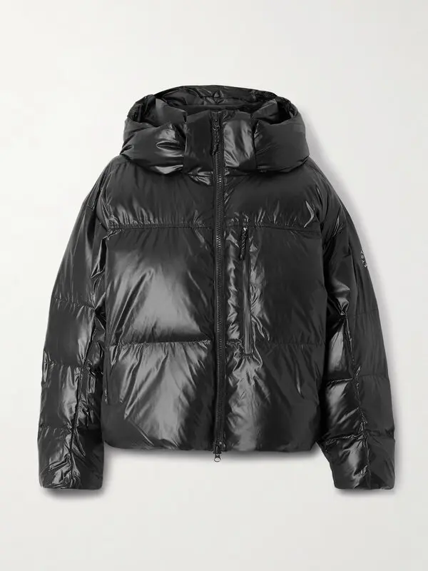 Adidas By Stella McCartney Hooded Padded Quilted Recycled Shell Jacket - Black
