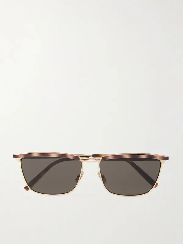 Saint Laurent Joe D-frame Sunglasses - Gold