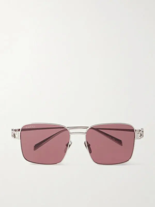 Gucci Square-frame Sunglasses - Silver