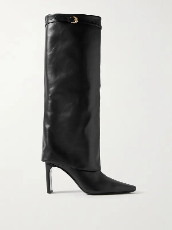 Staud Wally Buckled Leather Knee High Boots