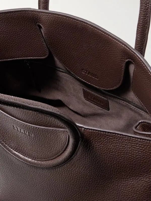 Staud Maude Textured-leather Tote