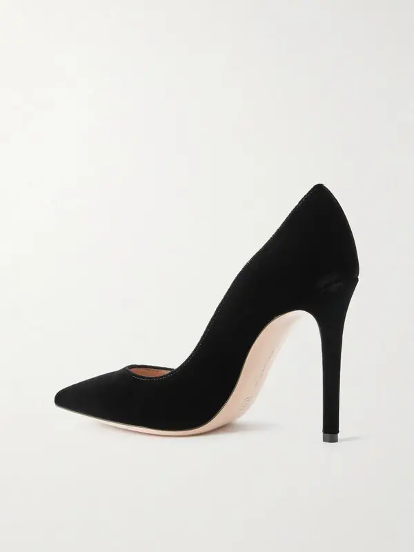 GIANVITO ROSSI 105 Velvet Pumps - Black