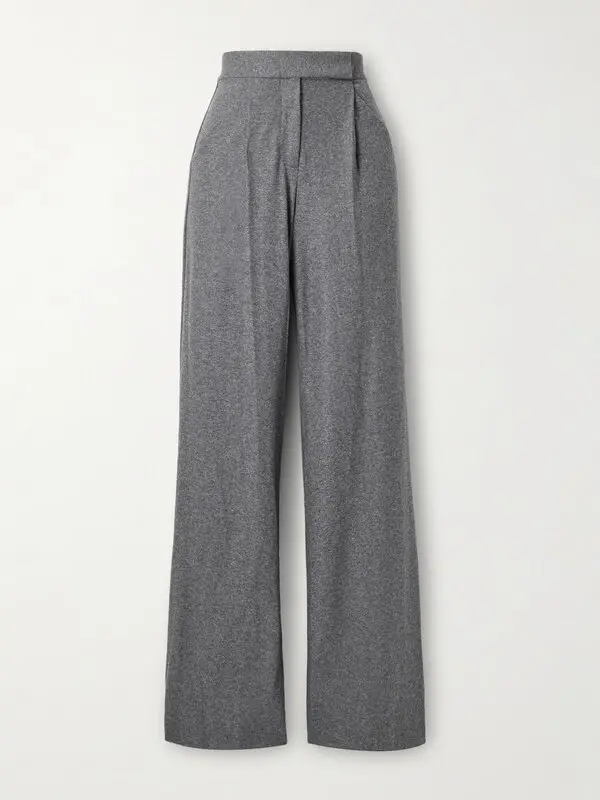 Veronica Beard Marbeau Pleated Straight-leg Pants - Gray