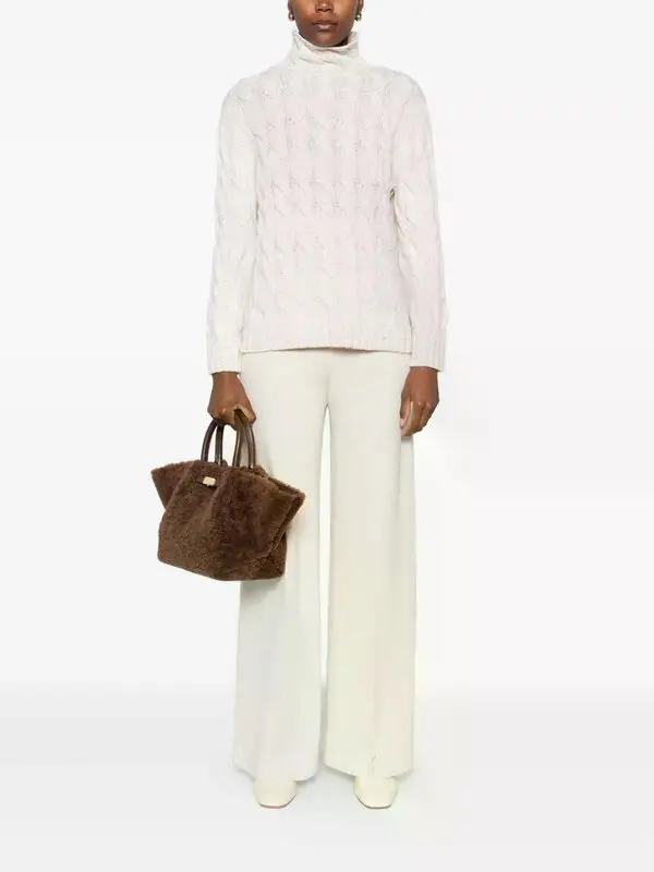 GRAN SASSO Cable-knit High-neck Sweater