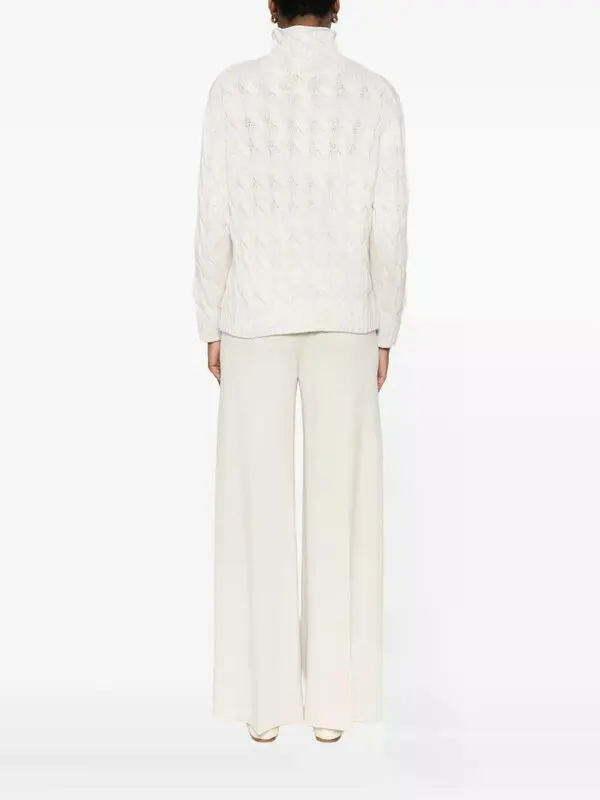 GRAN SASSO Cable-knit High-neck Sweater
