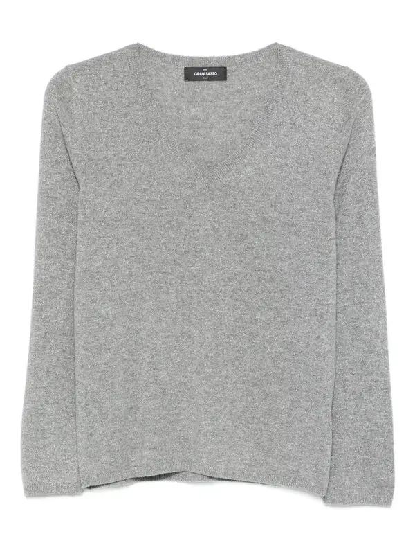 GRAN SASSO V-neck Fine Knit Sweater