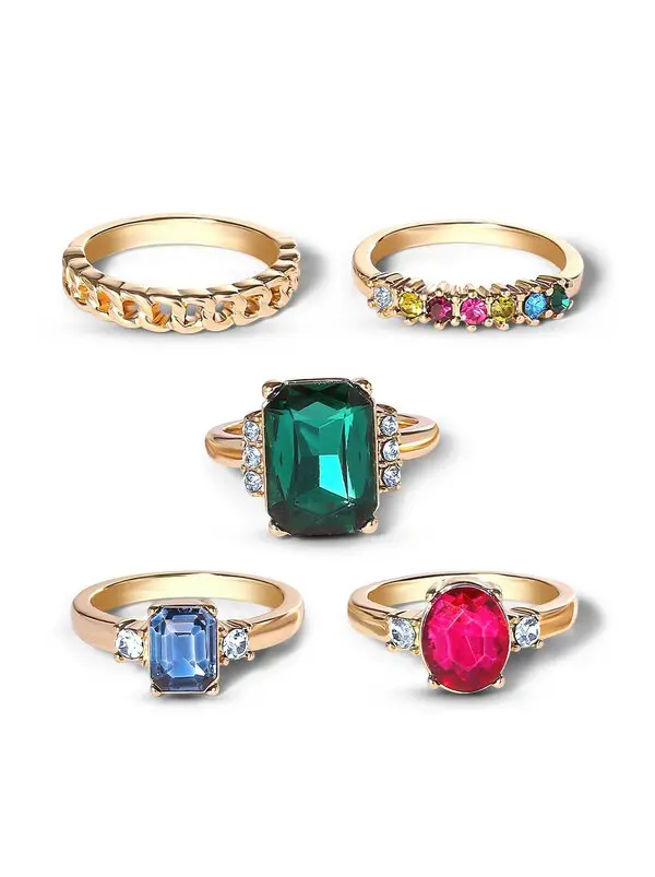 JACMEL Bold 5-piece Ring Set