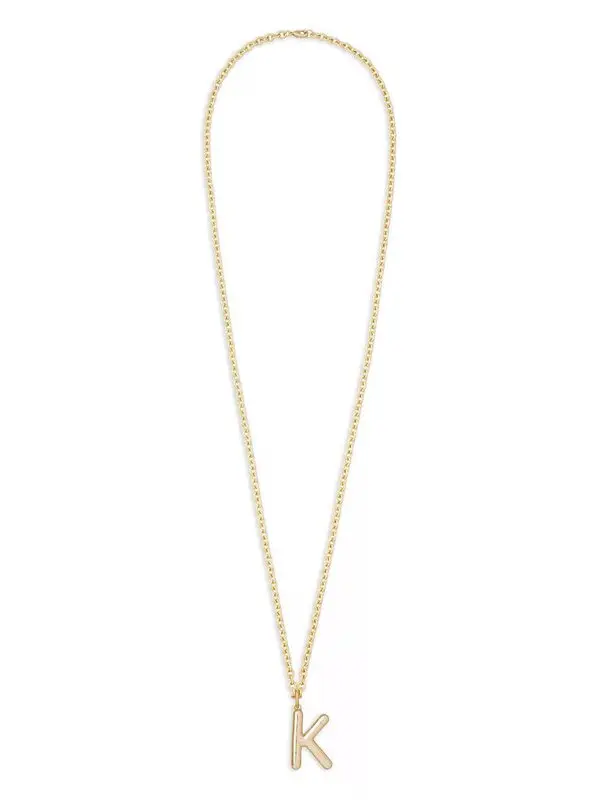 ROXANNE ASSOULIN Big Puffy Initial Necklace - Gold