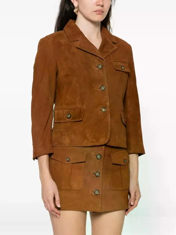 THE GARMENT Suede Pocket Jacket - Brown